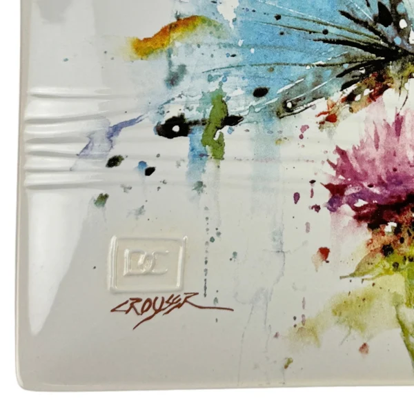 Dean Crouser BUTTERFLY IN WATERCOLOR Snack Plate - Larry's Basement